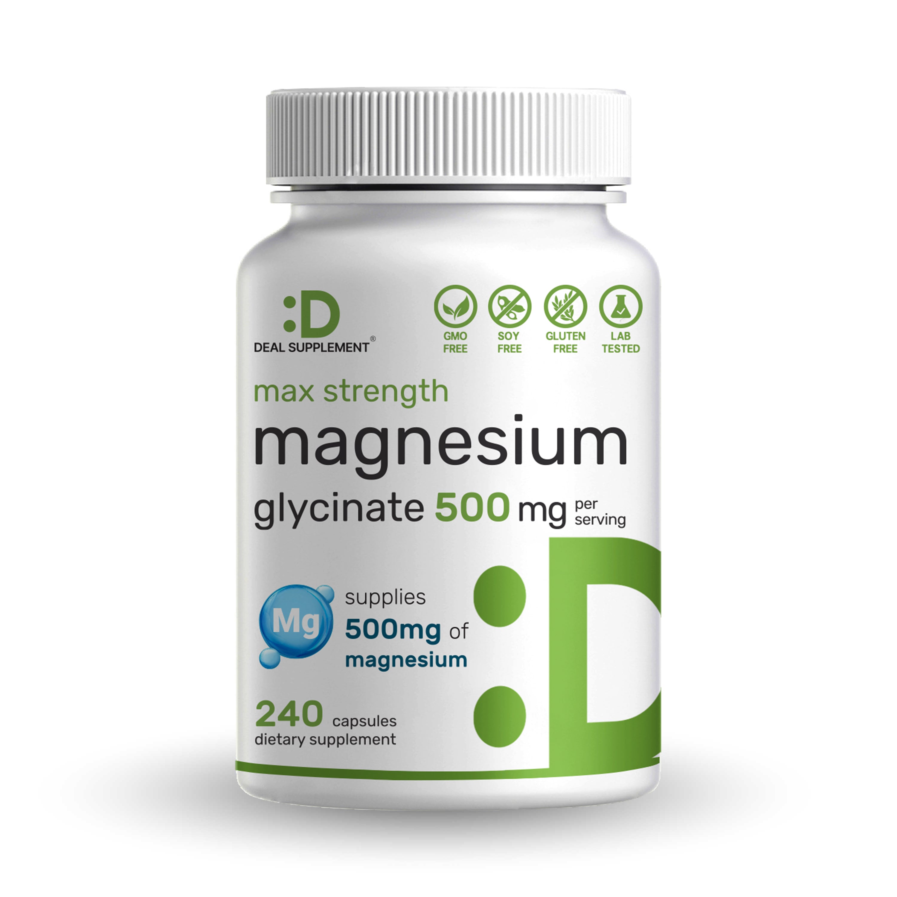 Max Strength Magnesium Glycinate 500mg Per Serving, 240 Capsules – Deal ... Max Strength Magnesium Glycinate 500mg Per Serving, 240 Capsules – Deal ...