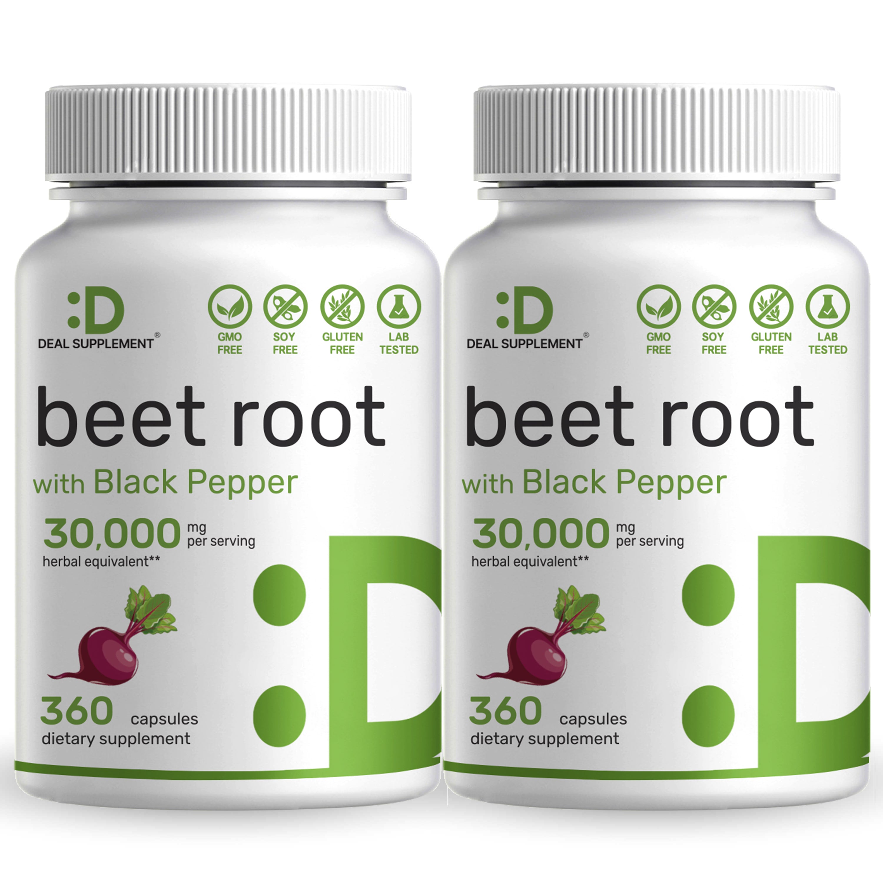 Two Pack Beet Root Capsules 30000mg Per Serving, 720 Counts – Deal ...