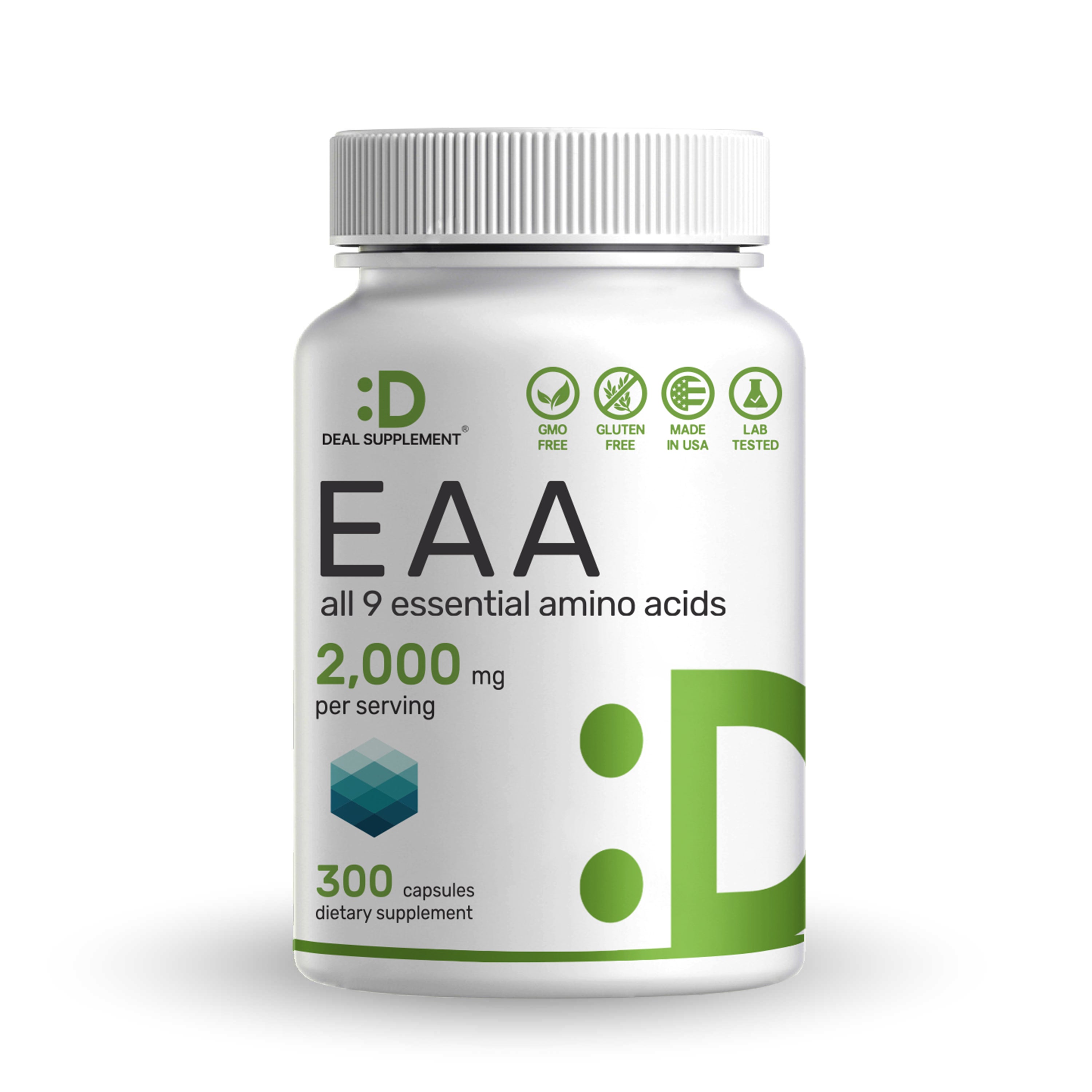Essential Amino Acids with Complete BCAAs, 300 Capsules – Deal Supplement