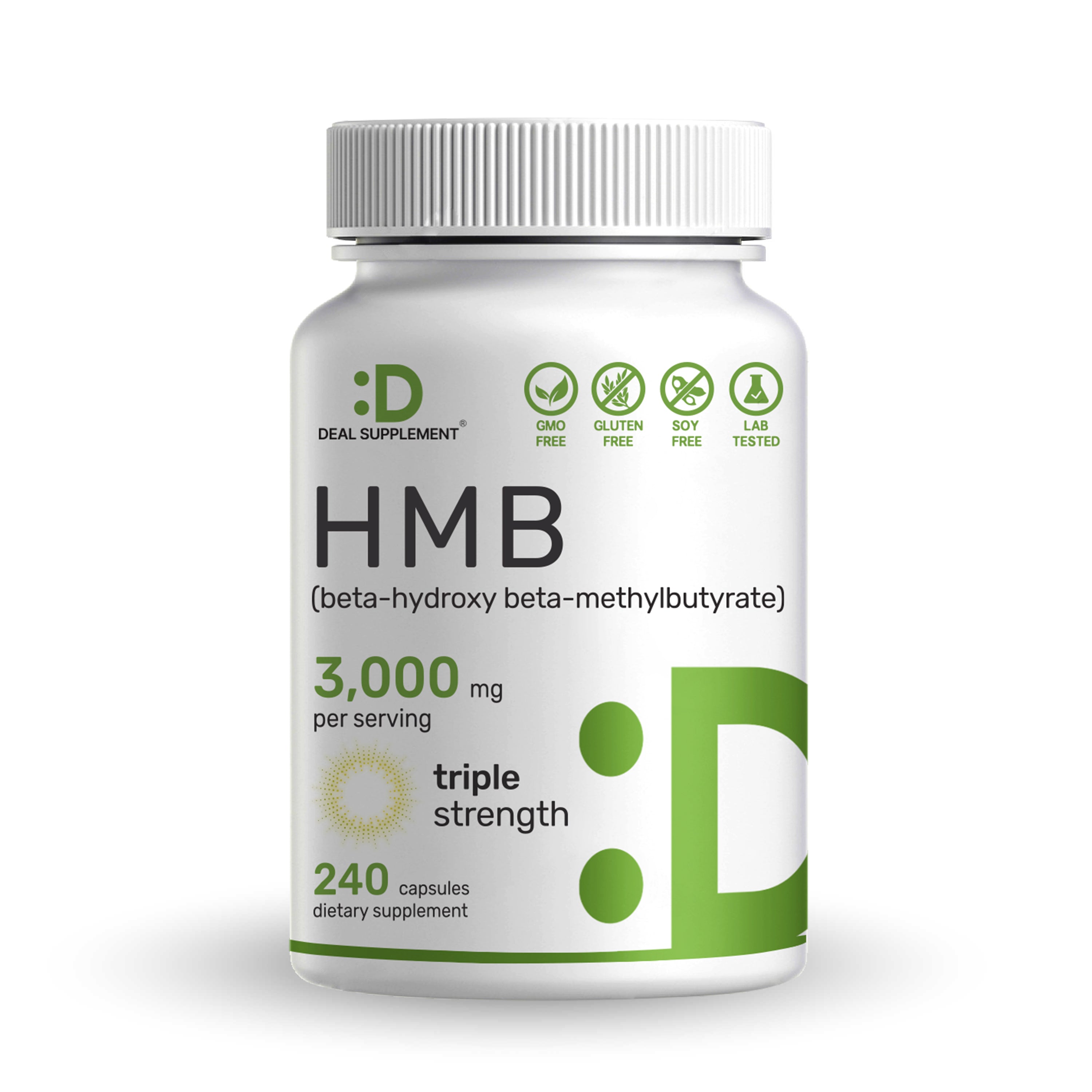 Ultra Strength HMB Supplements 3,000mg Per Serving, 240 Capsules – Deal ...