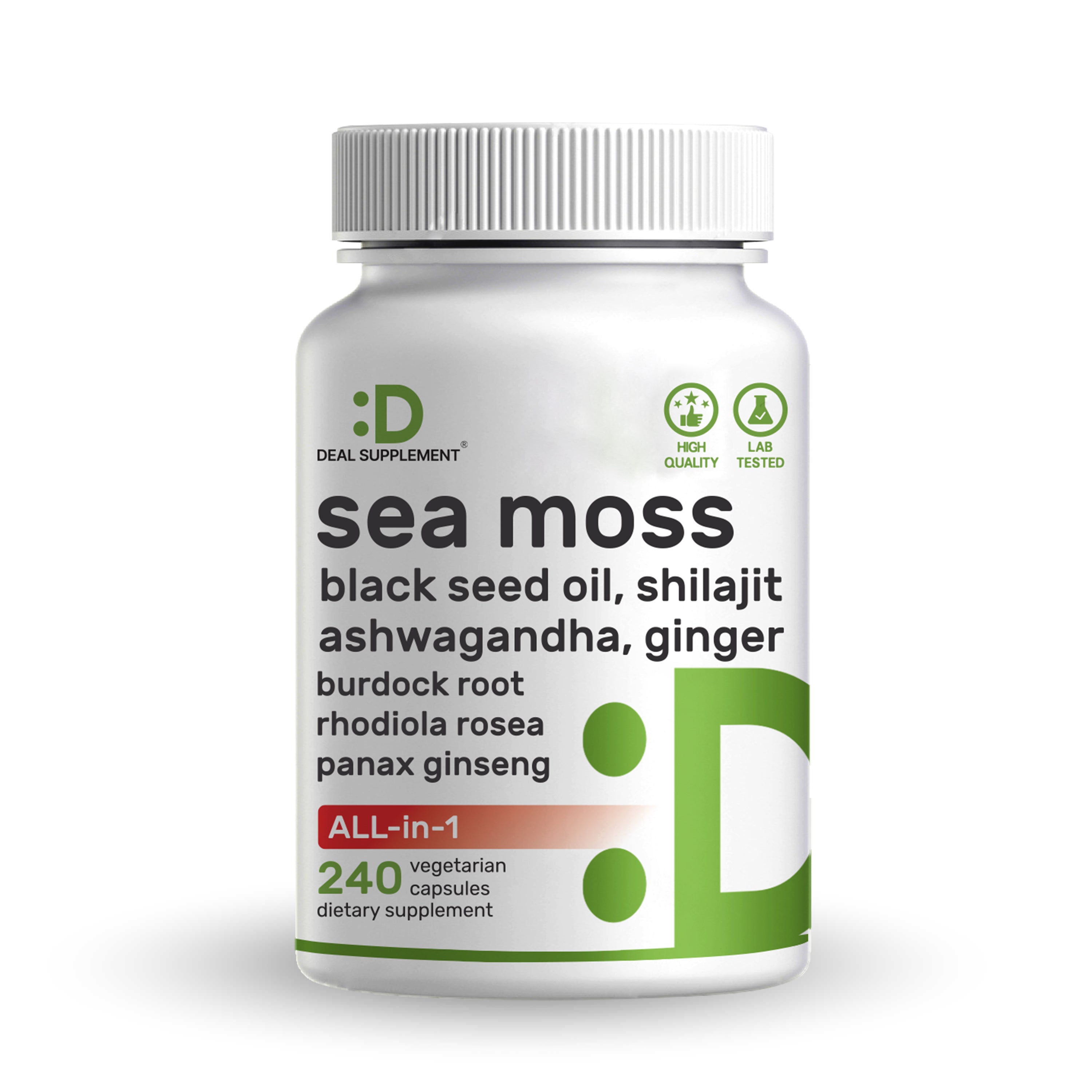 Irish Sea Moss 7,000mg Per Serving, 240 Veggie Capsules – Deal Supplement